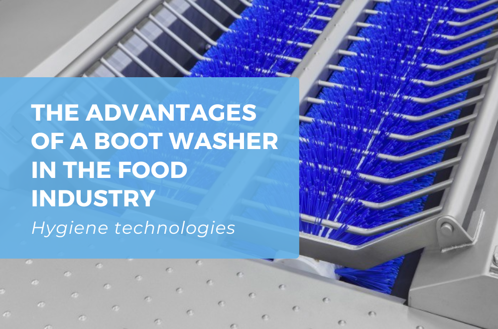What are the advantages of a boot washer in the food industry?